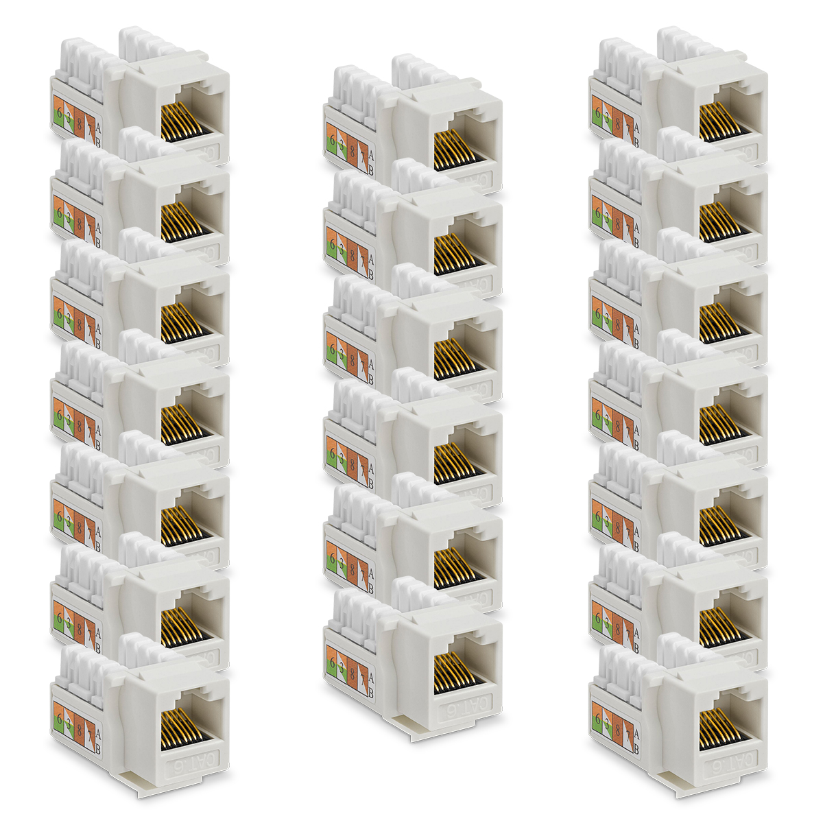 20x Cat 6 Keystone Jack RJ45 Ethernet Netzwerk Buchse 250MHz Modul ...