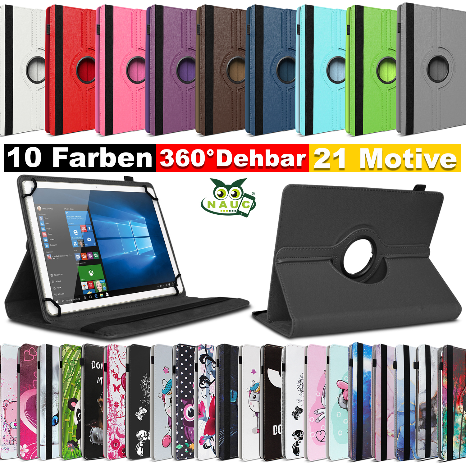 Schutzhülle für PEAQ Tablet PET 100 101 1008 Tablet Hülle Tasche Cover ...