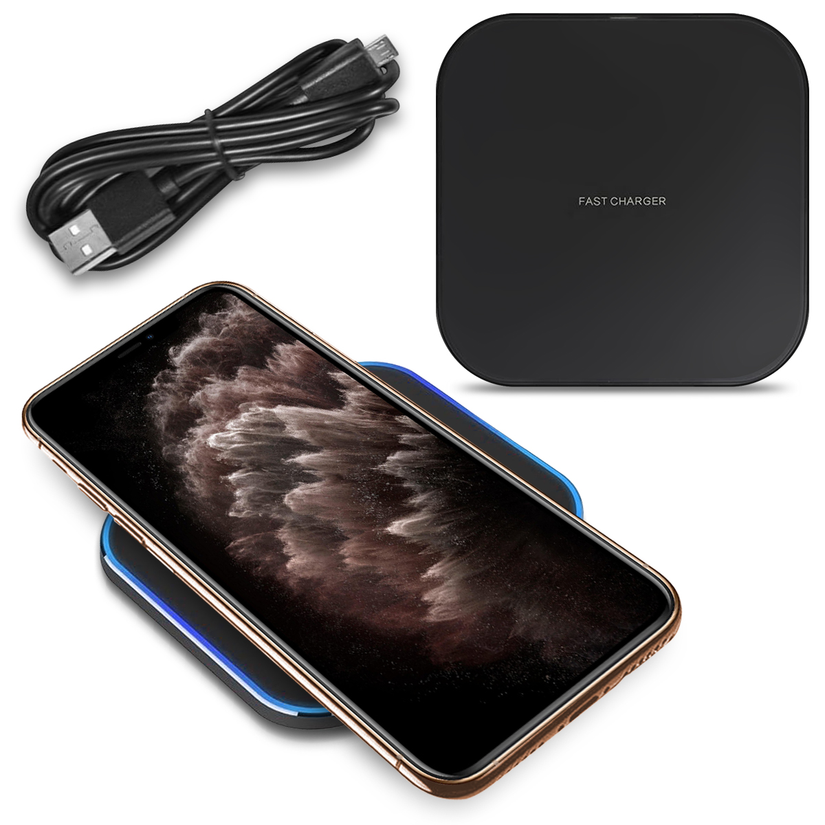 Wireless Qi Ladestation für Apple iPhone 11 Pro Max Charger Induktives ...