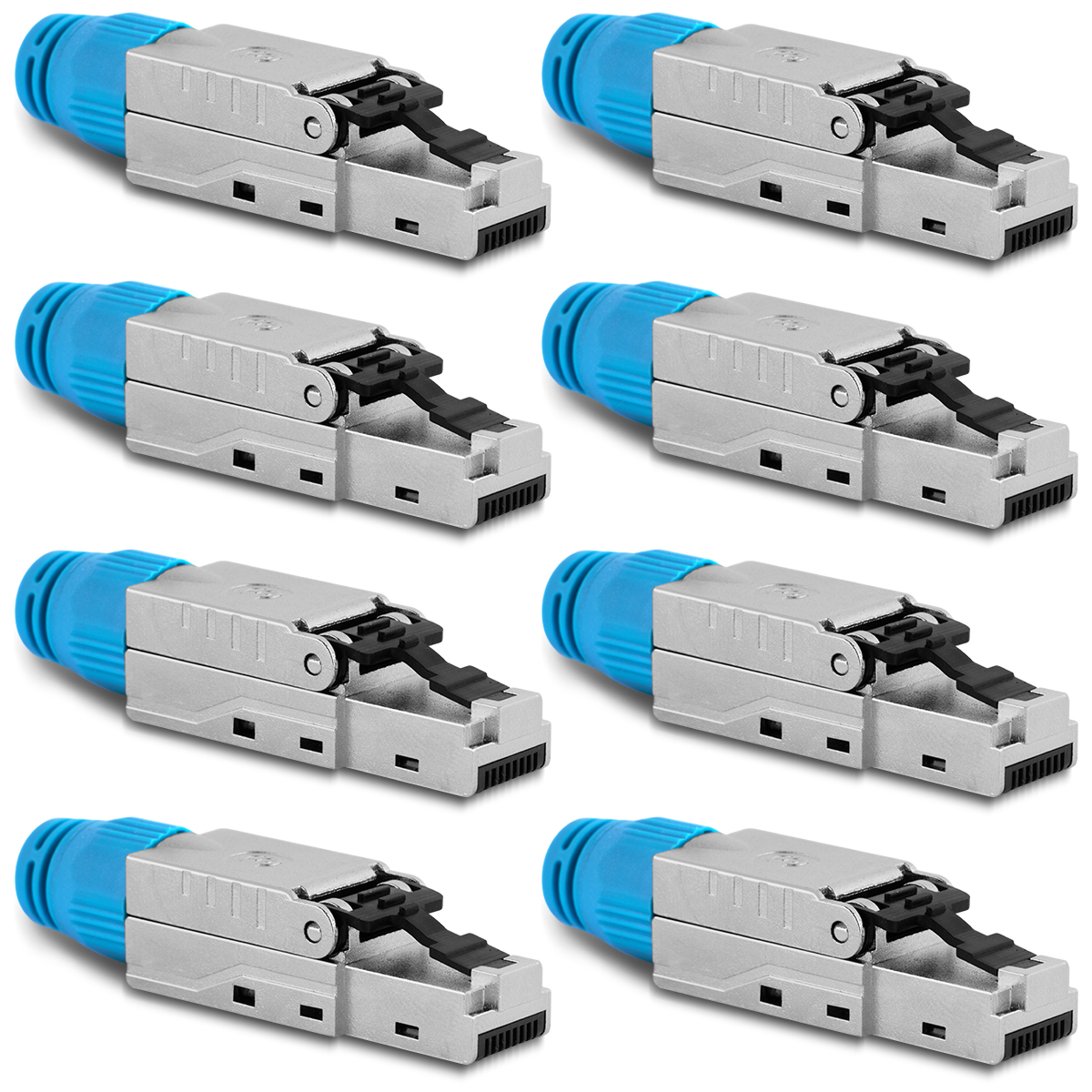 Netzwerkstecker Cat8 CAT8.1 RJ45 Stecker 8x Steckverbinder werkzeuglos ...