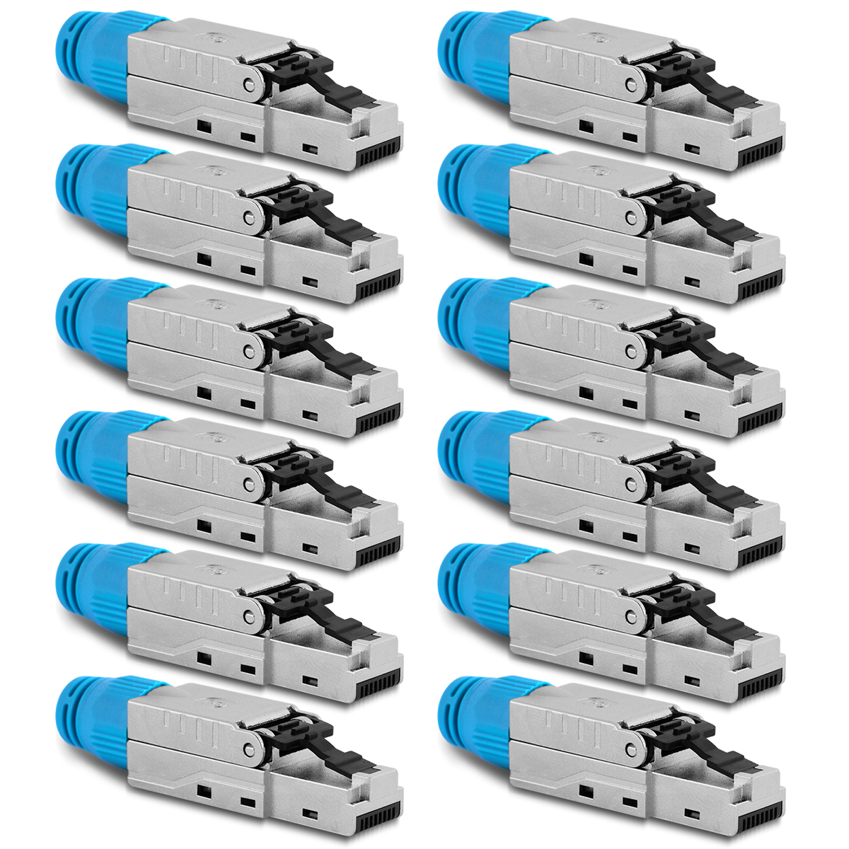 Netzwerkstecker Cat8 CAT8.1 RJ45 Stecker 12 Steckverbinder werkzeuglos ...