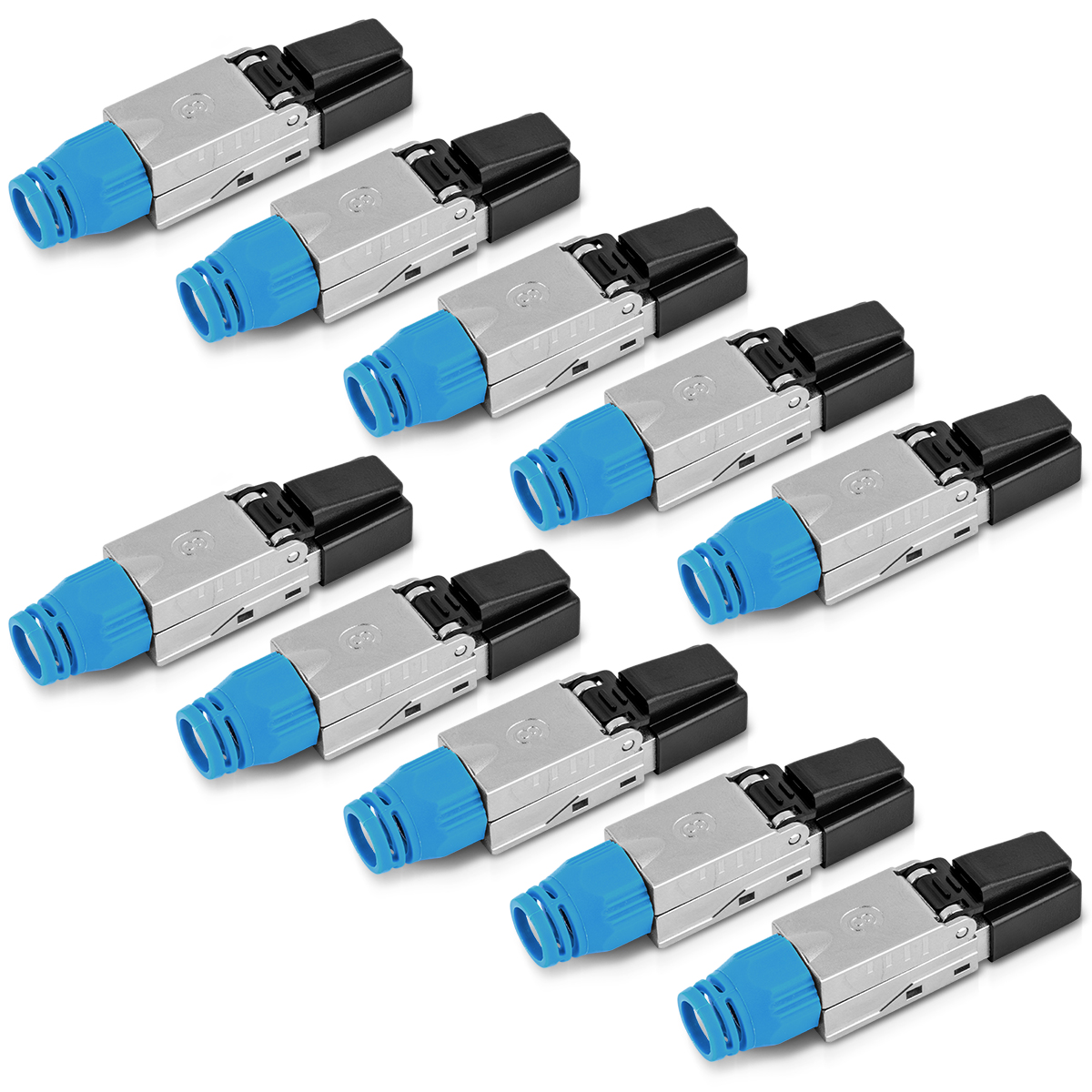 Netzwerk Stecker 10x Cat8 CAT8.1 Netzwerkstecker RJ45 werkzeuglos ...