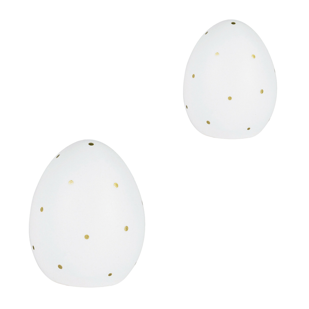 Deko Eier Figuren aus Porzellan zu Ostern - Ostereier in weiß als ...