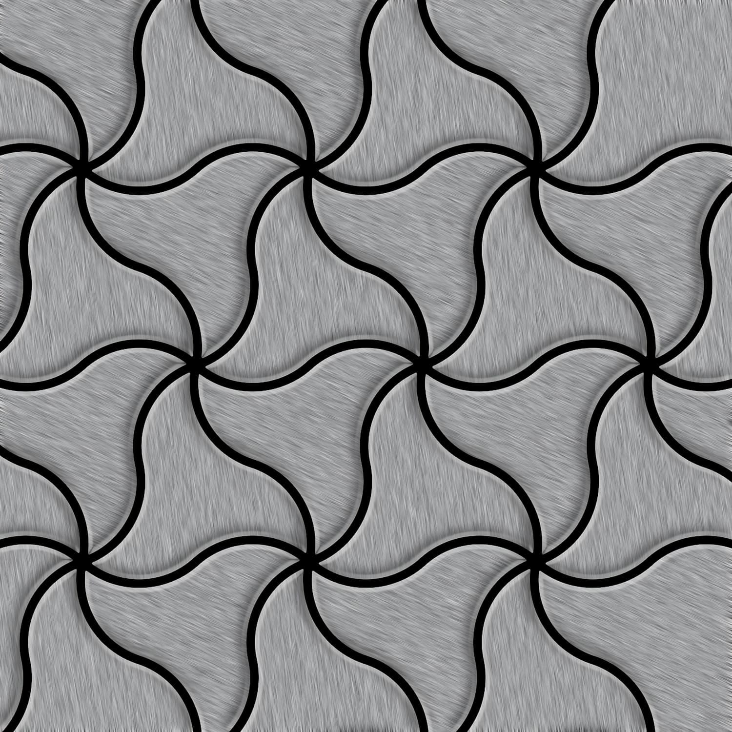 Mosaik Fliese Massiv Metall Edelstahl Geb rstet In Grau 1 6mm Stark 