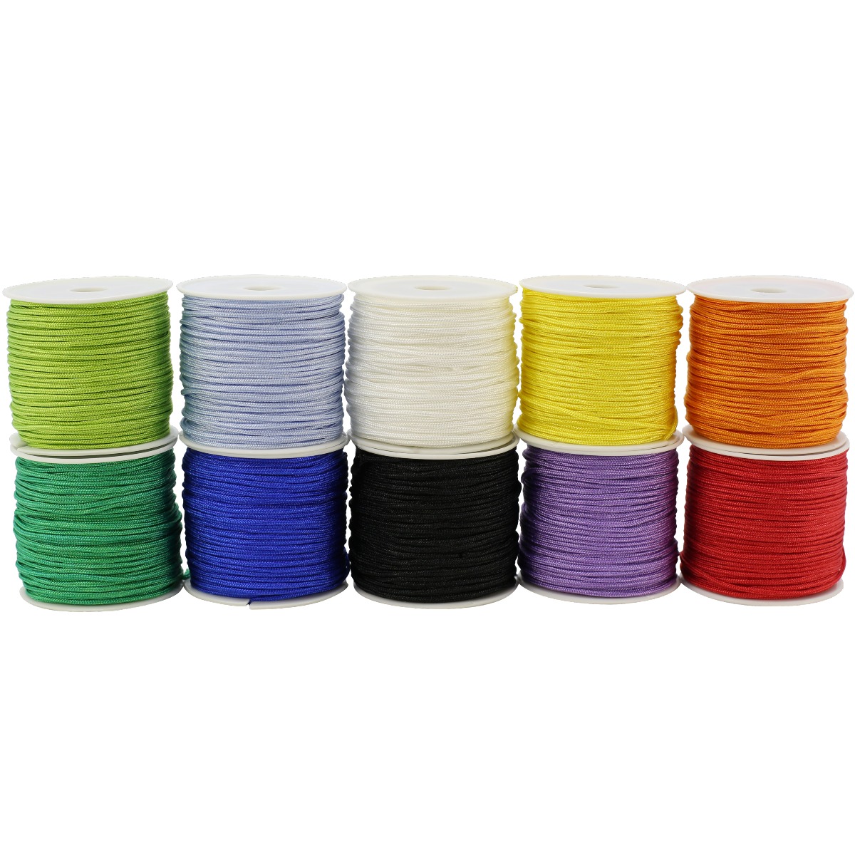 10 Rollen Polyesterschnur Nylonschnur Ø1 5mm x 20m Schmuck Basteln ...