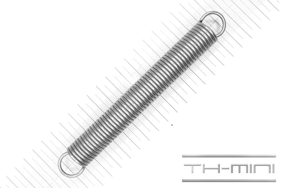 Zugfeder Drahtstärke: 2,5mm, Außen Ø: 20mm, Einhängelänge: 163,5mm ...