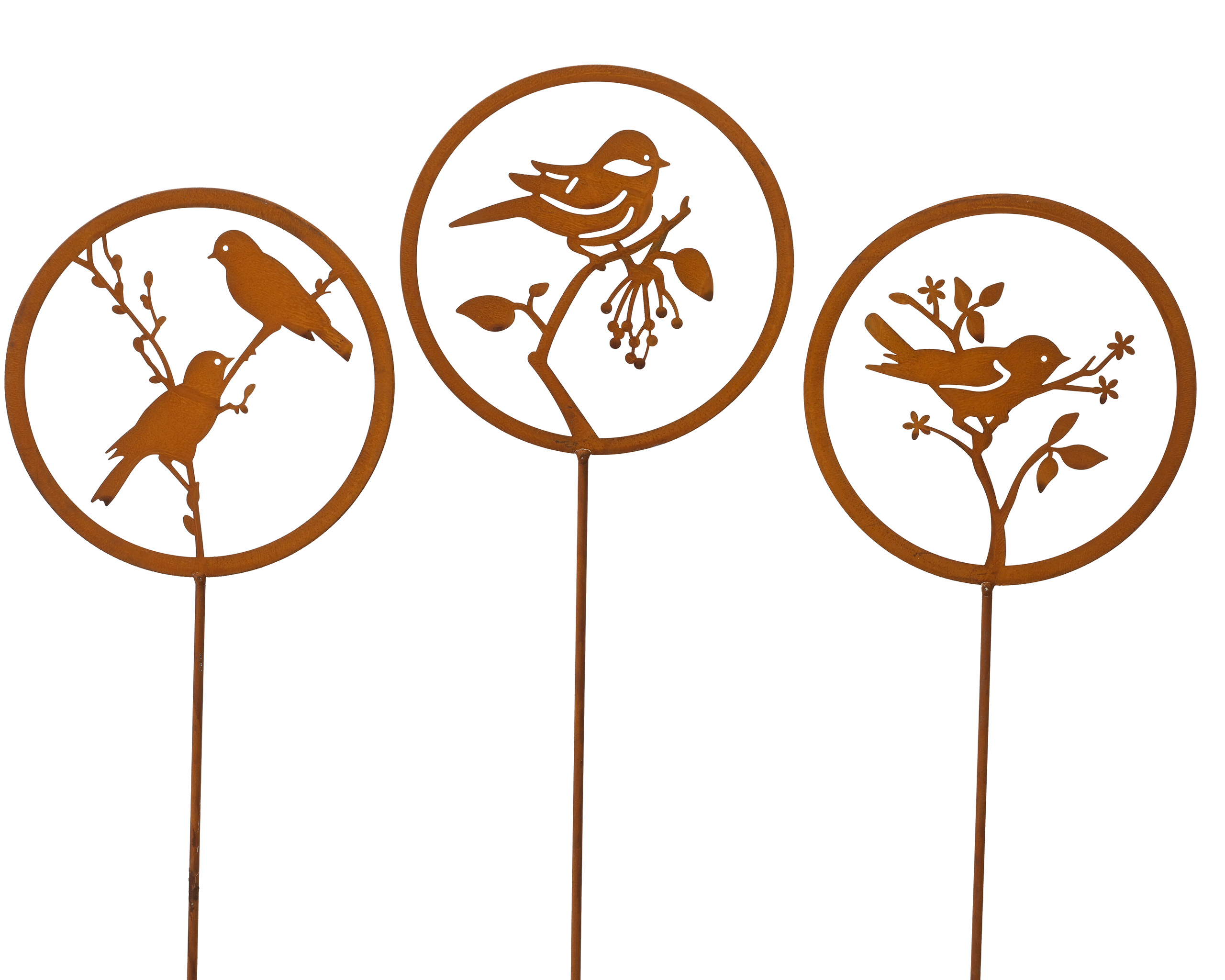 Gartenstecker Vogel Metall Gartendeko Rostoptik 89cm Rost 1 Stk. sort ...