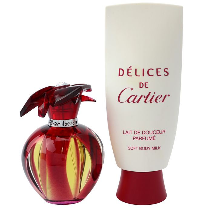 Délices de Cartier 50 ml EDP Eau de Parfum Spray + Body Milk 100 ml ...