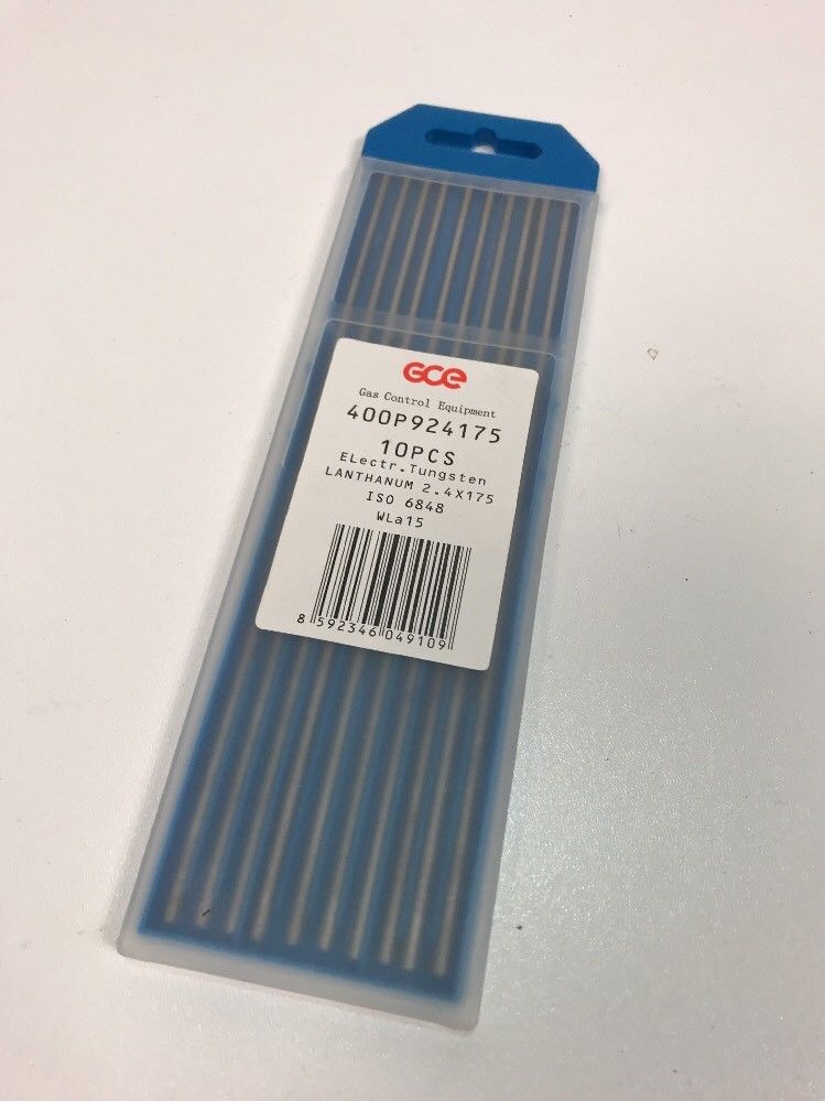 10x ECE Wolframelektrode WLa15 ISO 6848, LANTHANUM 2.4 x 175 ...