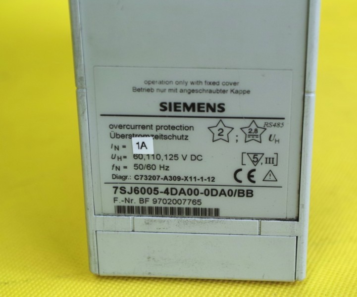 Siemens Siprotec Überstromzeitschutz 7SJ6005-4DA00-0DA0 7SJ 6005-4DA00 ...
