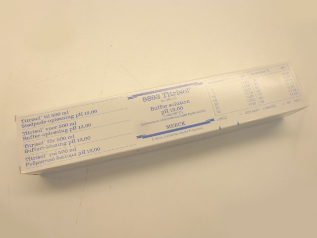 MERCK 9881 Titrisol 500ml Pufferlösung Buffer solution pH 13.00 ...