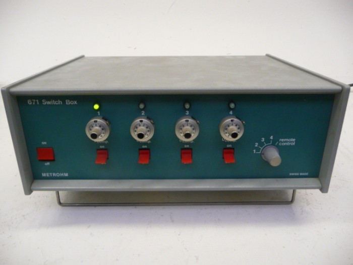 Metrohm 671 Switch Box Unit Elektrodenanschlüsse 4 Stück | Komplett Konzept