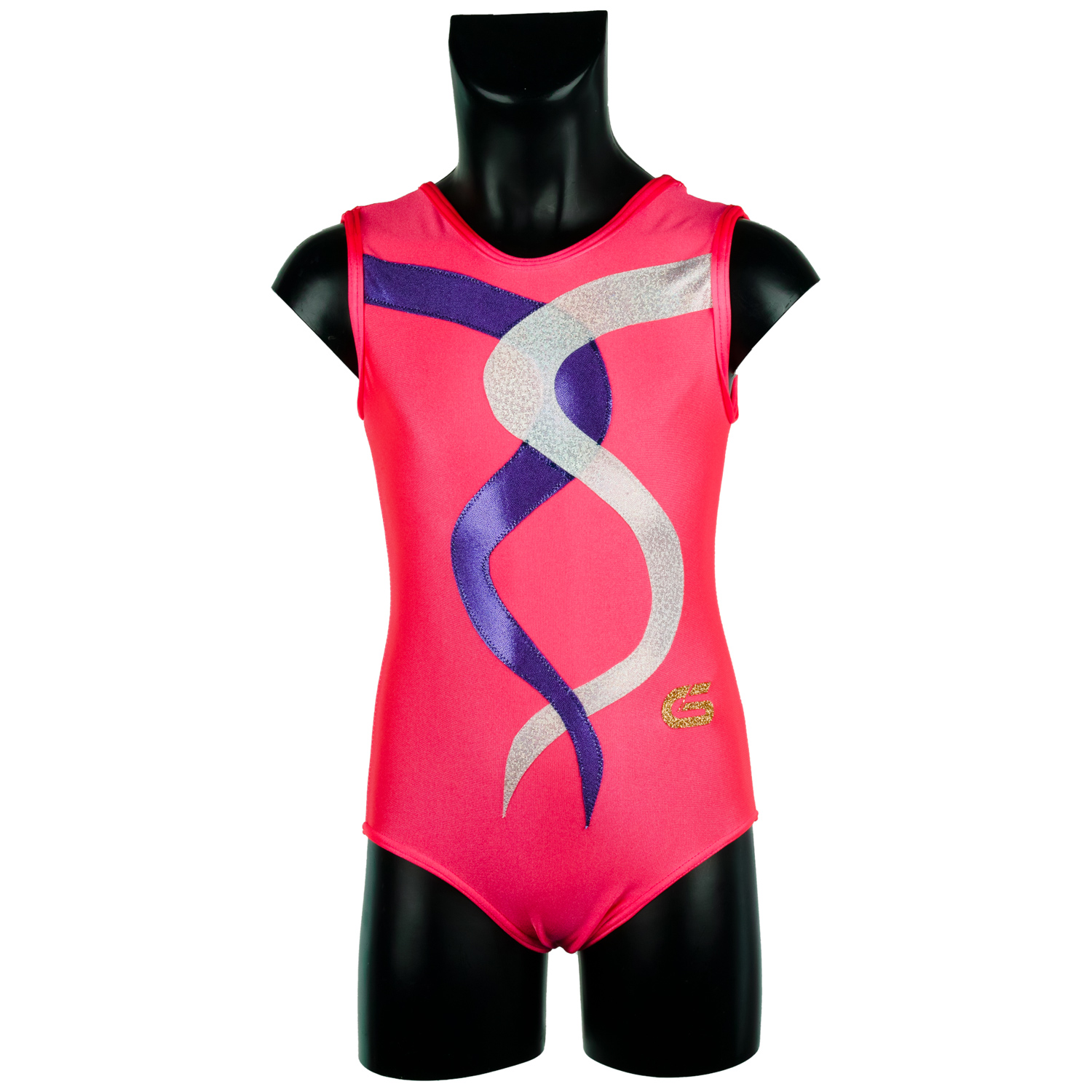 Turnanzug / Gymnastikanzug Modell - Viktoria - (coral/violet/silver ...