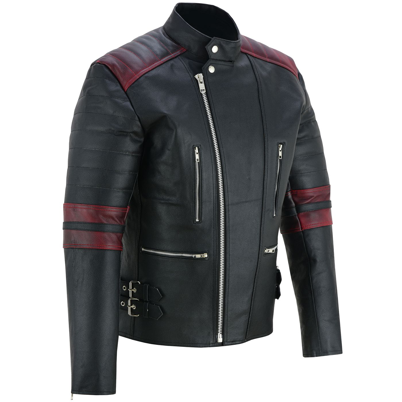 Motorradjacke Rockerjacke Chopper Lederjacke Retro Vintag Oldschool ...