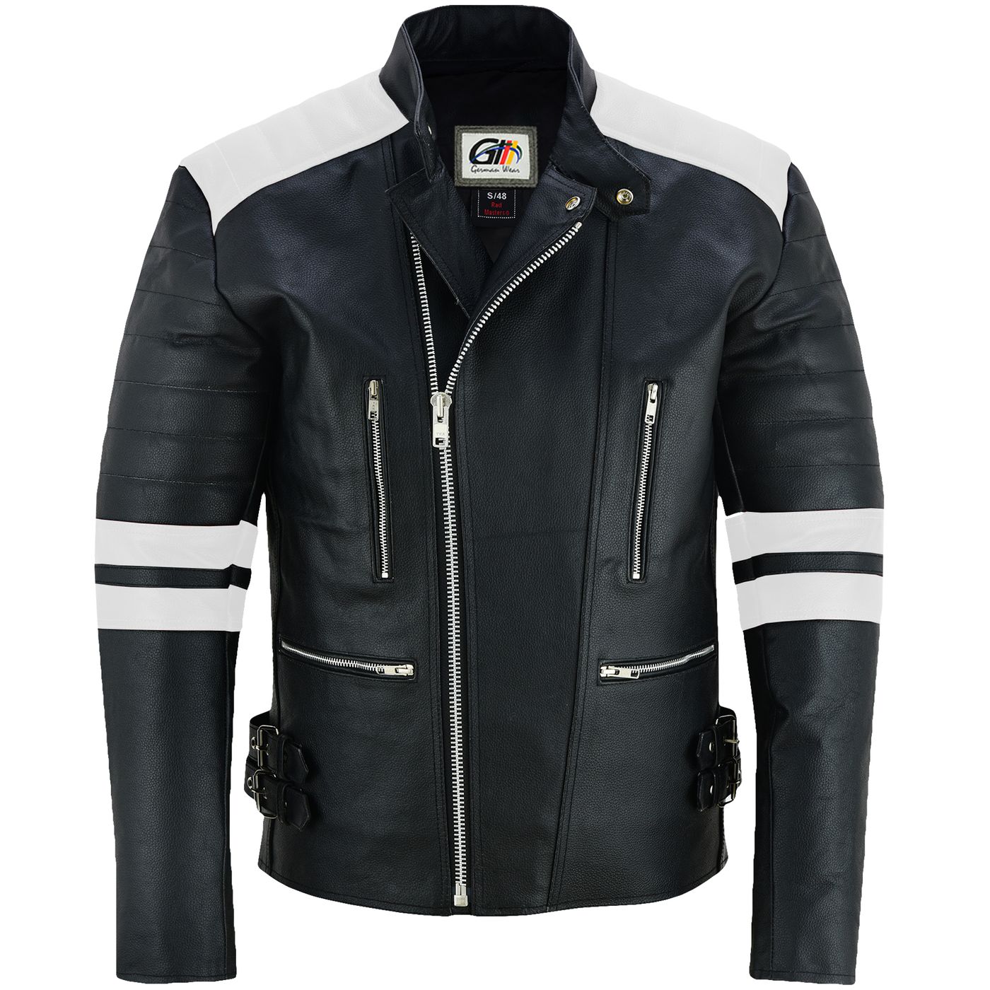 Motorradjacke Rockerjacke Chopper Lederjacke Retro Vintag Oldschool ...