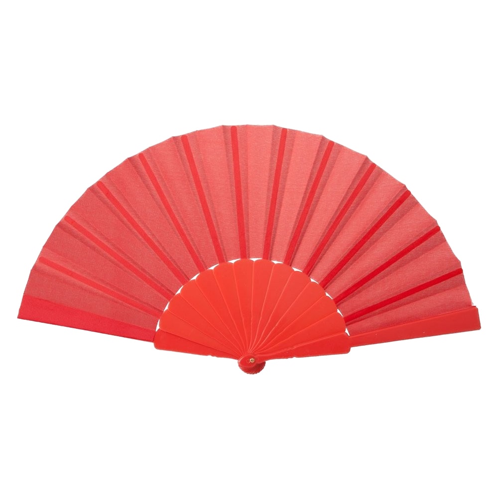 Fächer aus Kunststoff mit Stoffbespannung