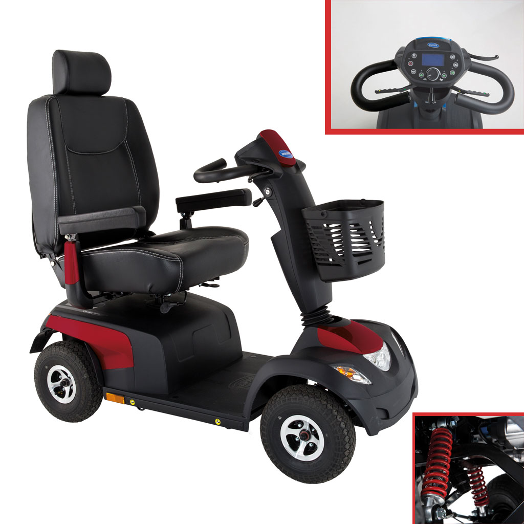 NEU: Elektromobil Invacare Comet PRO-15 TÜV, Rubinrot, 4-Rad Scooter ...