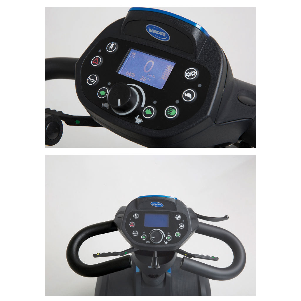 NEU: Elektromobil Invacare Comet PRO-15 inkl. TÜV, Stahlblau, 4-Rad ...