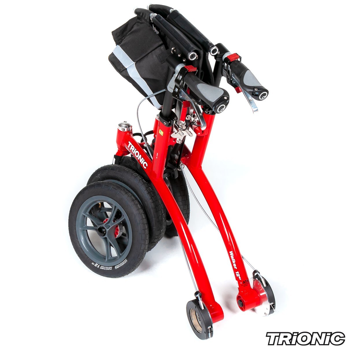 Trionic Rollator Walker 12er Rot (Körpergröße 142-172cm ; Griffhöhe 71 ...