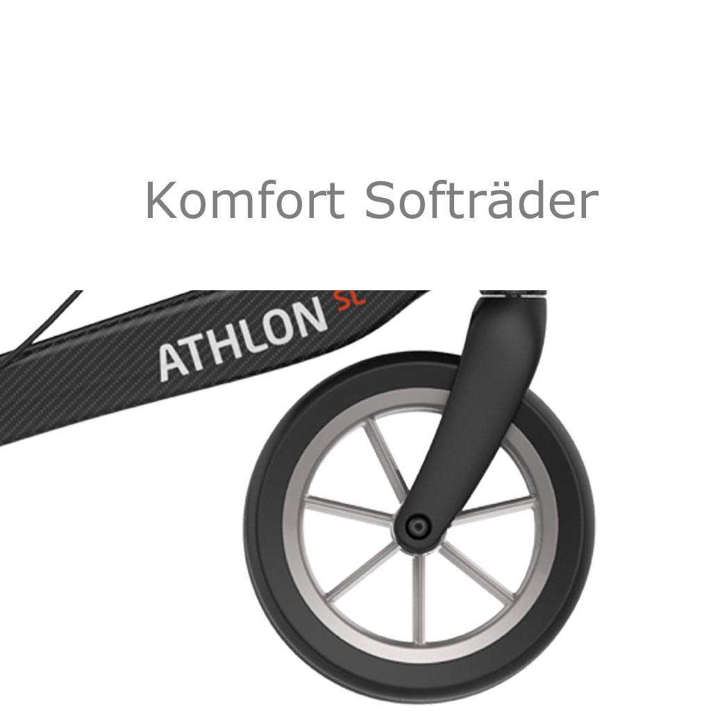 Athlon SL Superleicht Carbon-Rollator, mit Komfort Soft-Räder, ab 5 kg ...