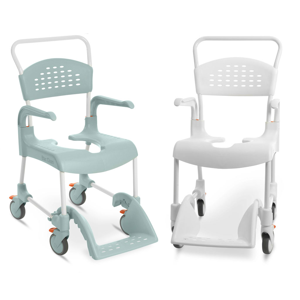 Etac Clean 5" Schiebe Dusch- und Toilettenstuhl, die neue Version! neue Farben, neue Ausstattung