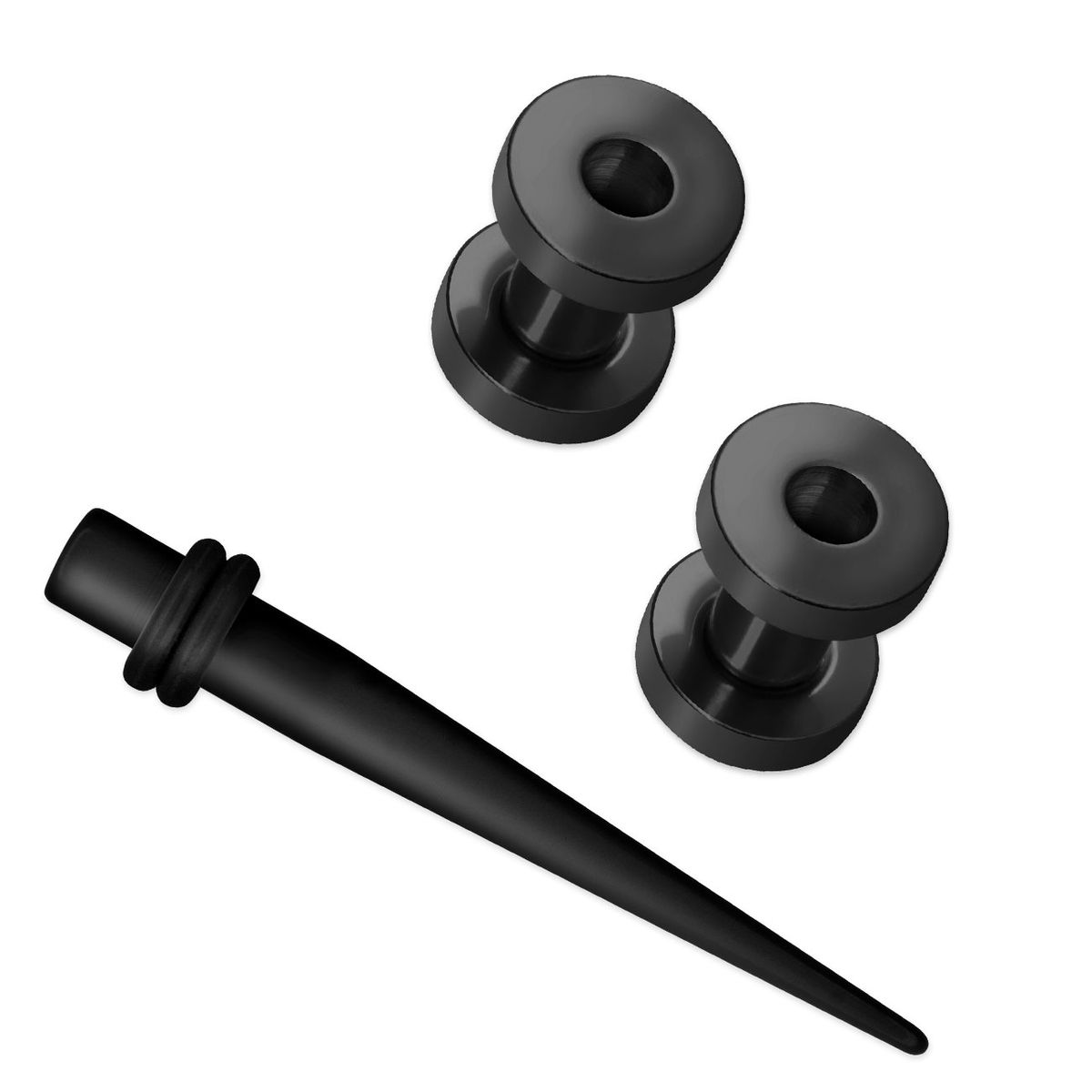 3er Set 2 Tunnel Aus Edelstahl Und 1 Dehner Aus Acryl Schwarz Silber 2