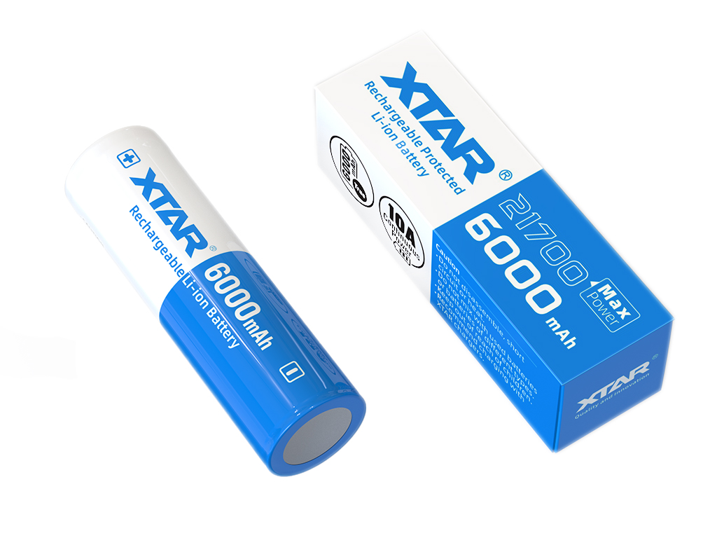 XTAR 21700 6000mAh 3,6V - 3,7V Li-Ion-Akku elektronisch geschützt. | akkuteile.de