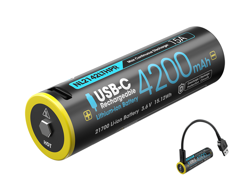 NiteCore 21700 NL2142LTHPR - 4200mAh, Low Temperatur, Li-Ionen 3,6V ...