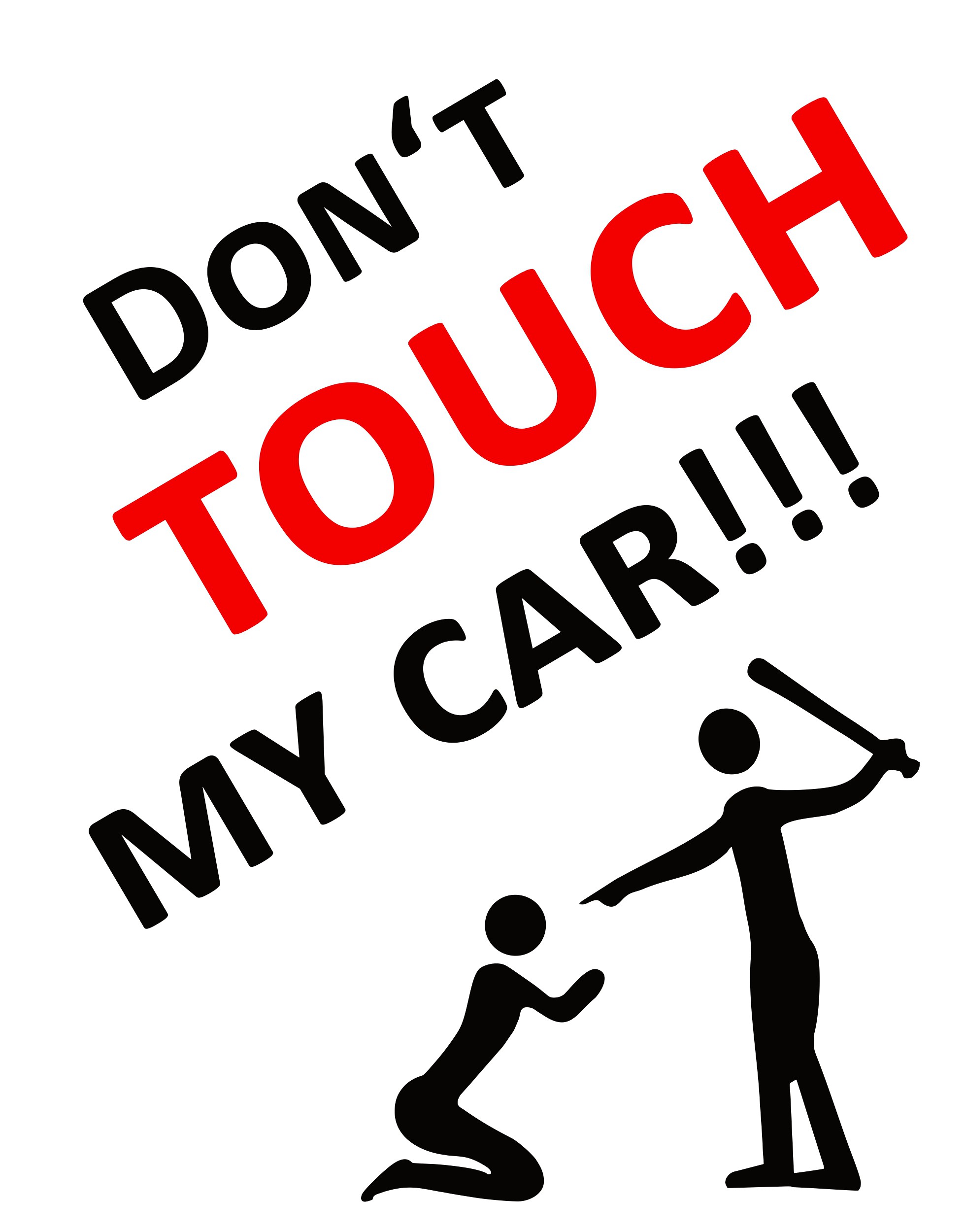 Aufkleber Dont Touch My Car 135 X 100 Mm ~~~~~ Schneller Versand