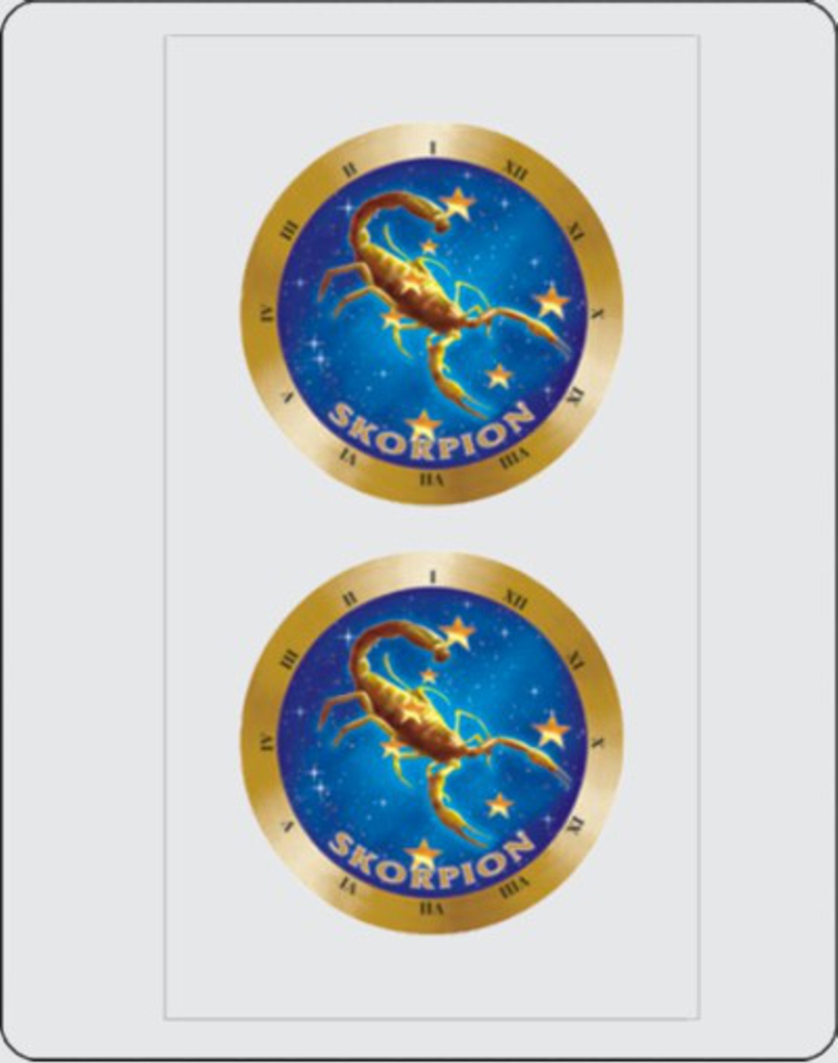 Sticker star sign Scorpio dimension set of 2 each Ø 40 mm | carstyling XXL