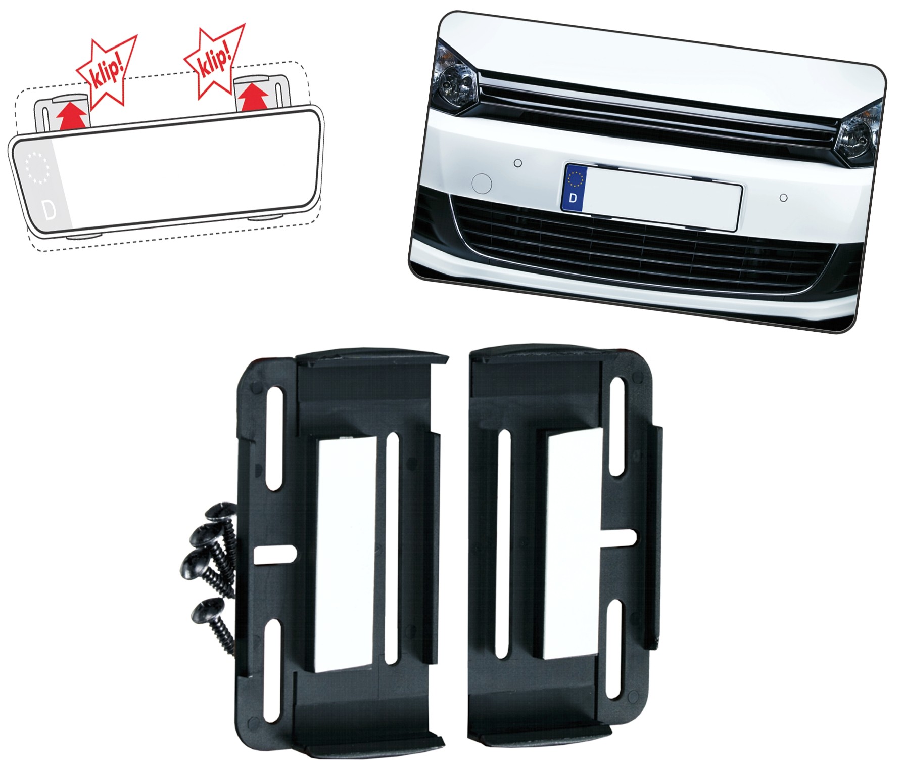 Cadre pour plaque d'immatriculation Easy - Fit | carstyling XXL