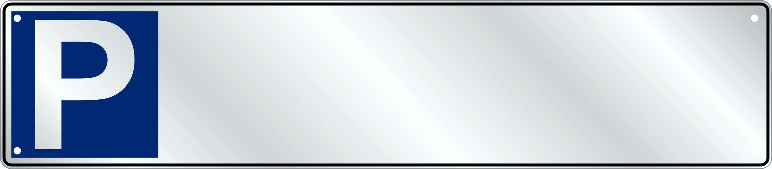 Parking reservation plate 110 x 520 mm aluminium white | carstyling XXL