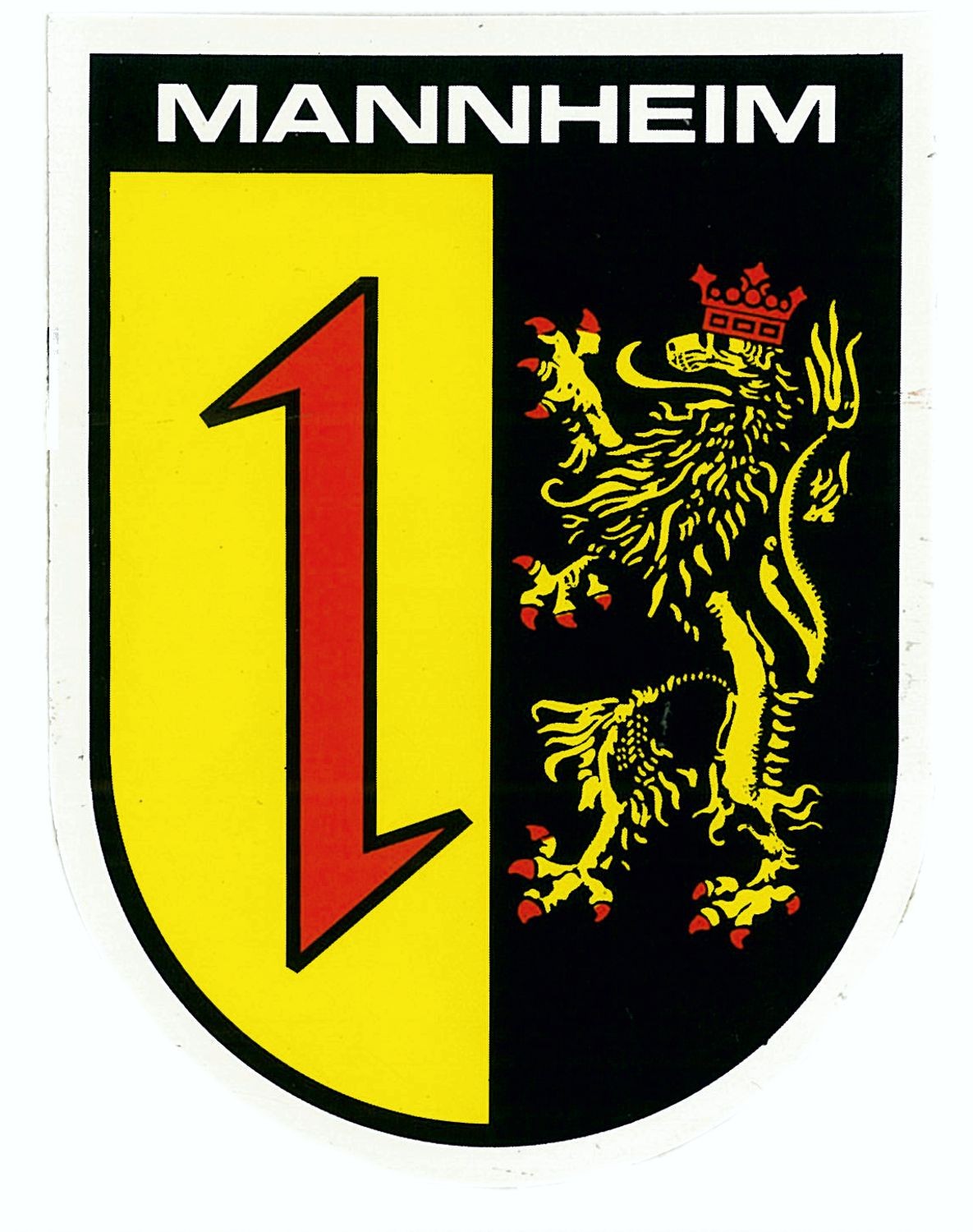 Sticker crest Mannheim 115 x 90 mm Stickers Nationalities stickers