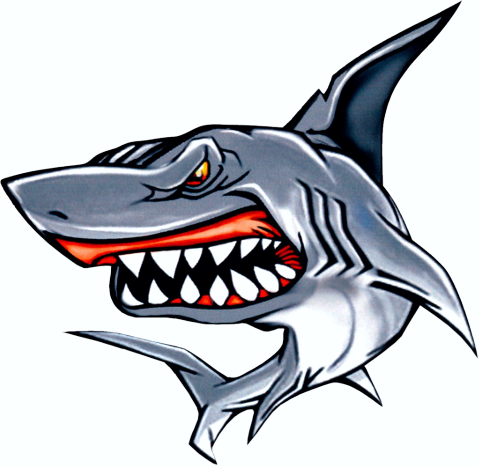 Sticker shark 100 x 105 mm Stickers Fun sticker