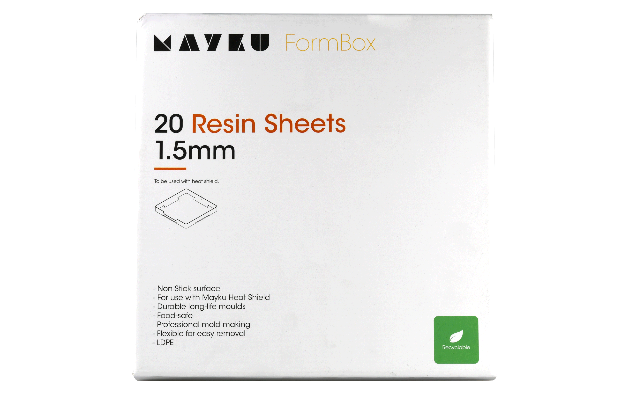 Mayku Resin Sheets LDPE Sheets 20 Pack Of 1 5mm 3D Prima Top 3D 