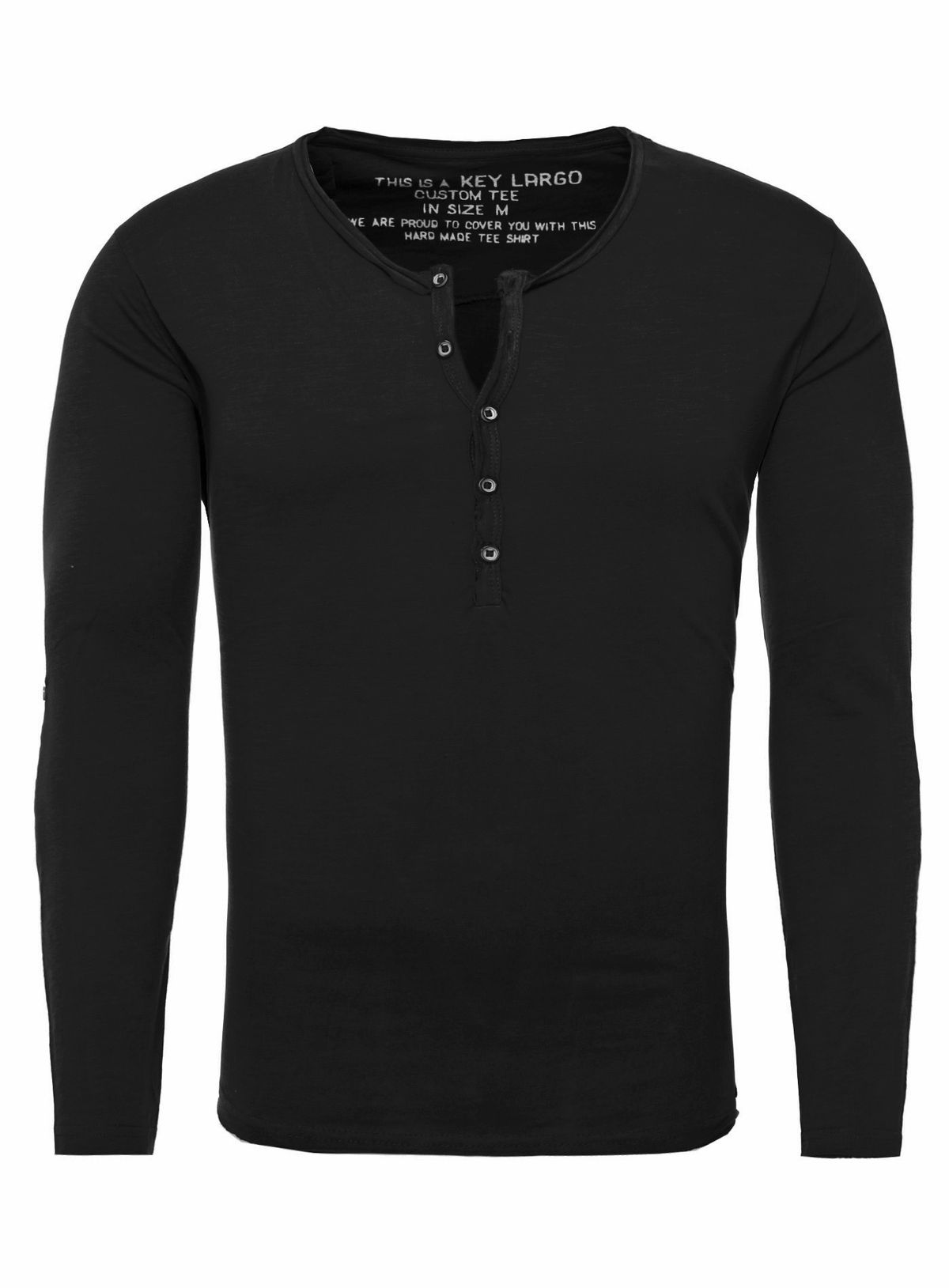 Key Largo Herren Uni Henley Longsleeve Ginger langarm T-Shirt ...