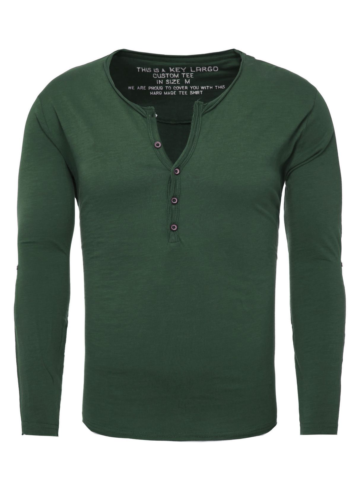 Key Largo Herren Uni Henley Longsleeve Ginger langarm T-Shirt ...
