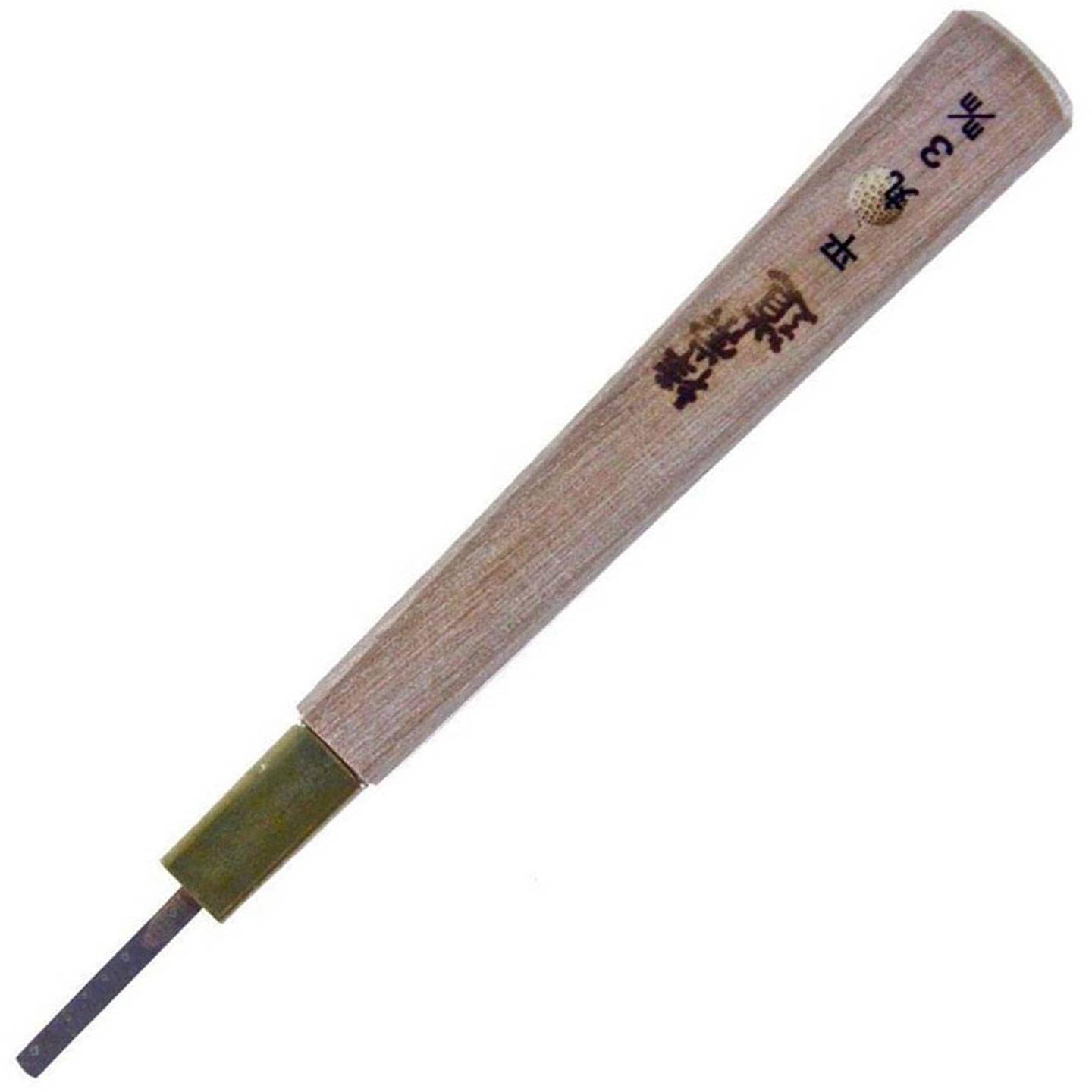 Michihamono 3mm Premium Small Wood Carving Tool Round Edge Straight Flat Chisel, with Adjustable ...