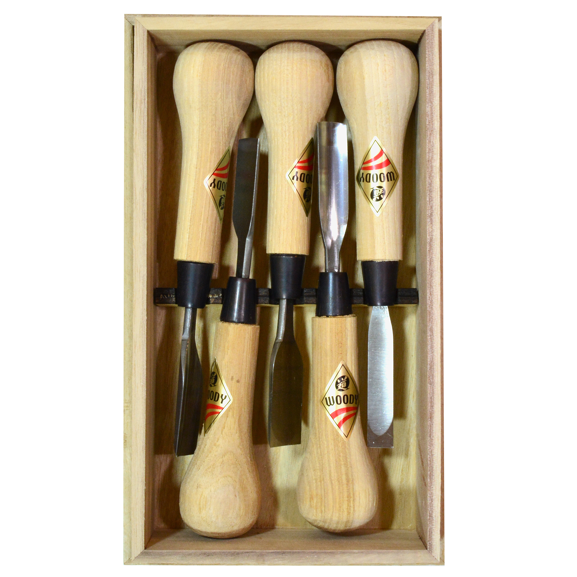 Michihamono Woody 5 Piece Japanese Woodcarving Gouge Chisel Wood ...