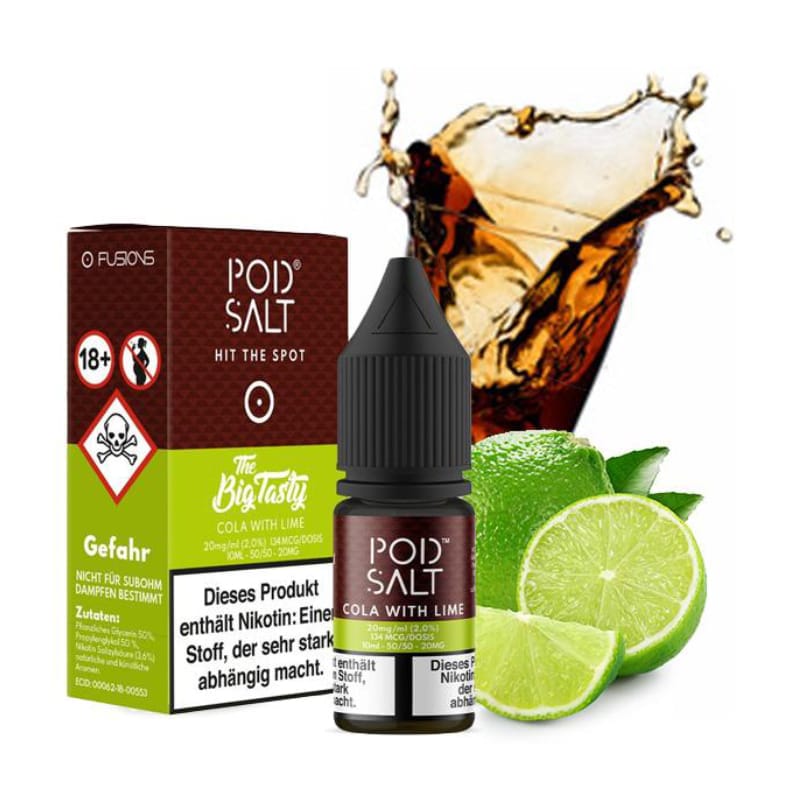 Pod Salt Fusions Cola with Lime Nikotinsalz Liquid 10 ml 20 mg