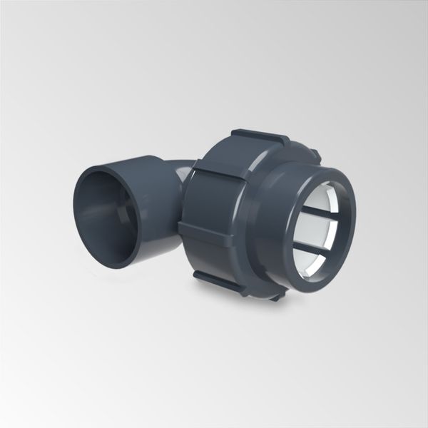 PVC Übergangswinkel 90°, Klemm – Klebemuffe d63 × 63