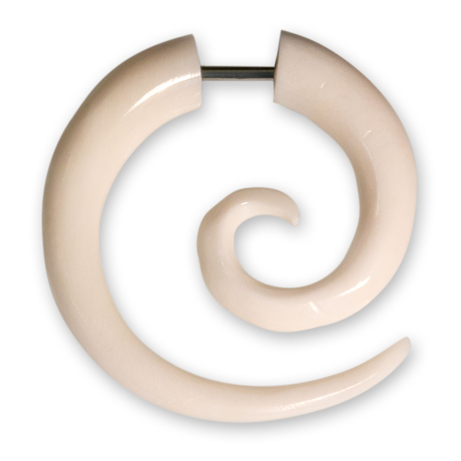 Fake Piercing Spirale aus Knochen | Fly Style Webshop