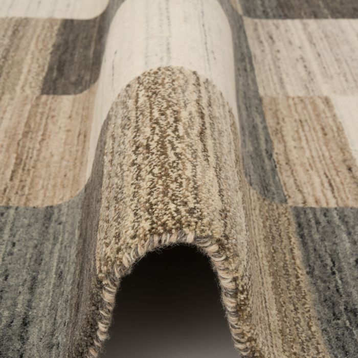 Natur Teppich Gabbeh Esta Grau Beige Trend