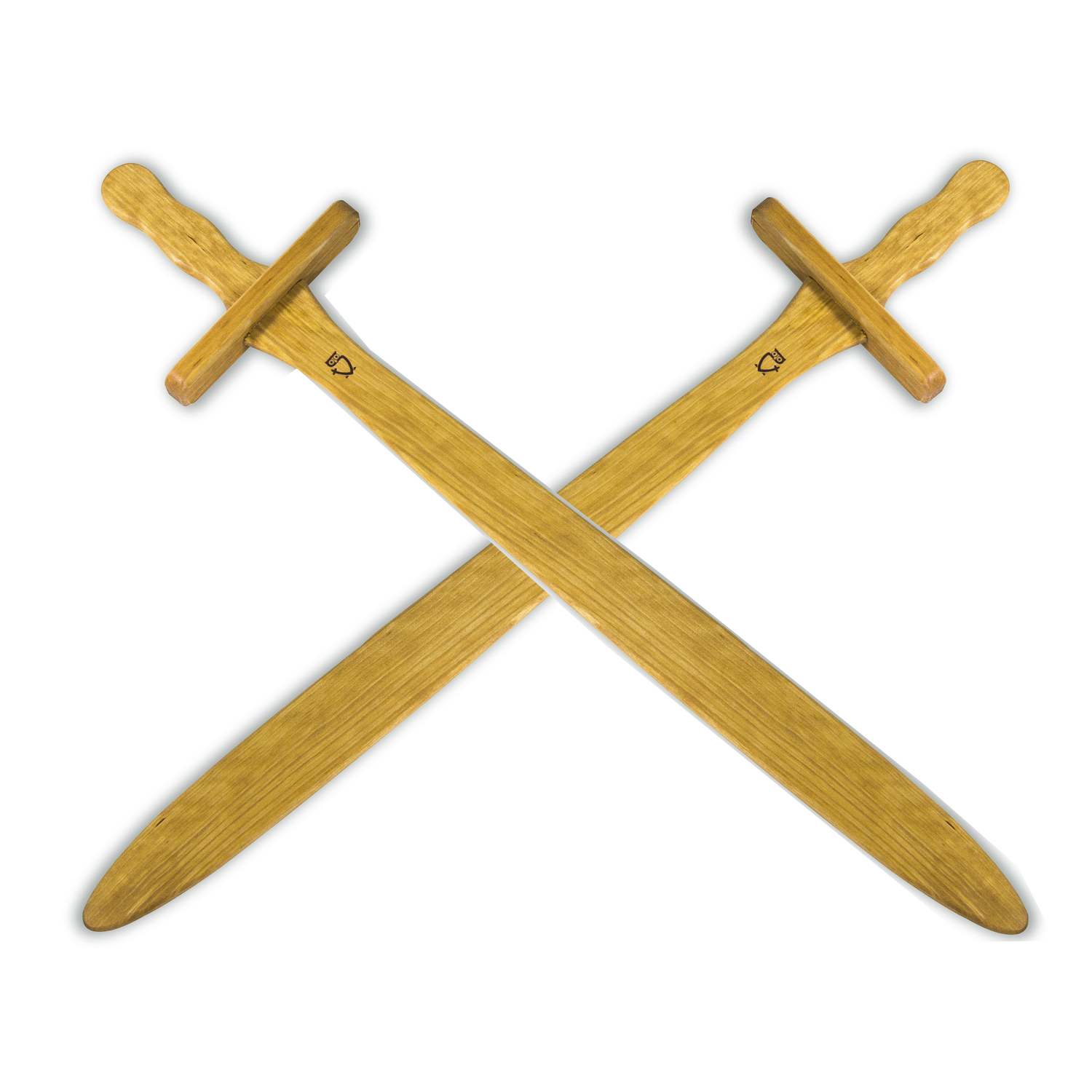 BestSaller 1103 Ritter Schwert Knappe aus Holz, 59 cm lang, natur (2 ...