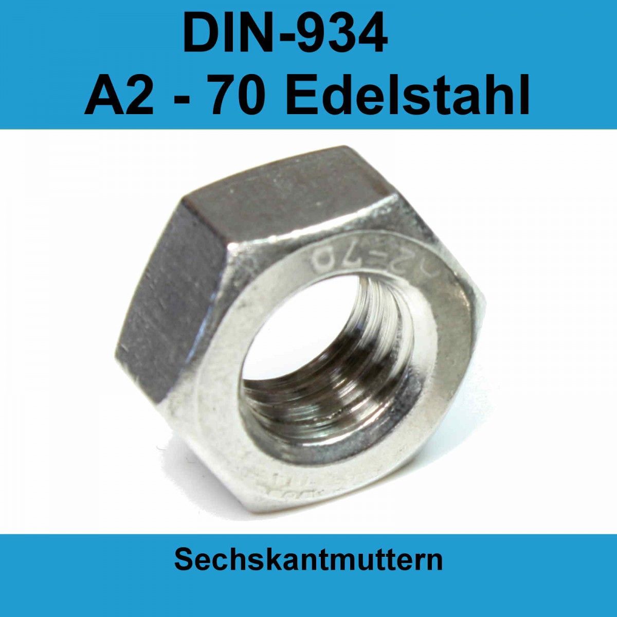 M2 DIN 934 Sechskantmuttern A2 Edelstahl V2A VA Sechskant Muttern 20-500 St. | eBay