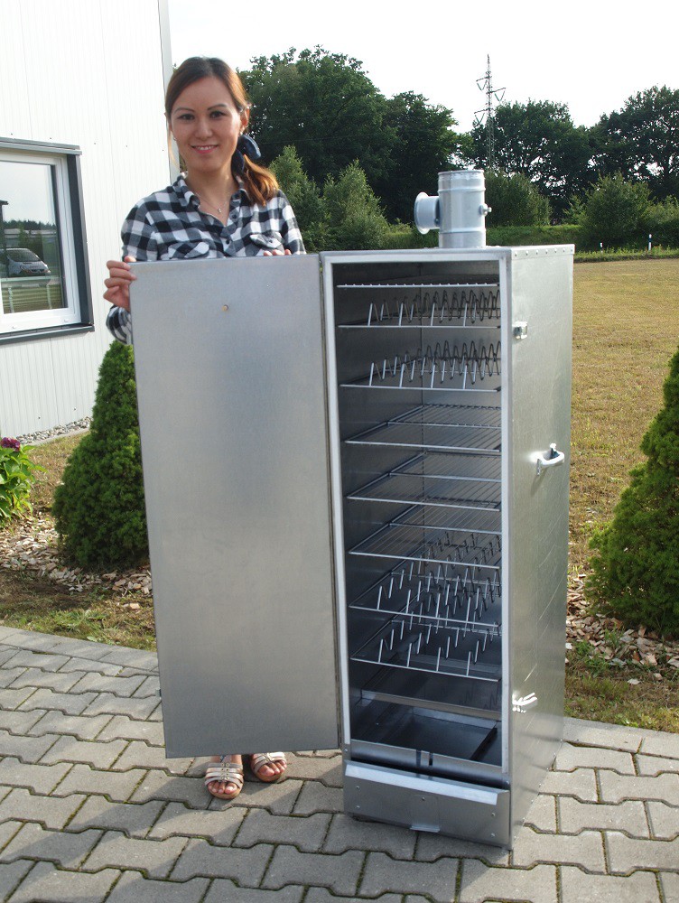 SMOKI - Jumbo Räucherofen doppelwandig isoliert 125x39x53 cm FAL für 16 ...