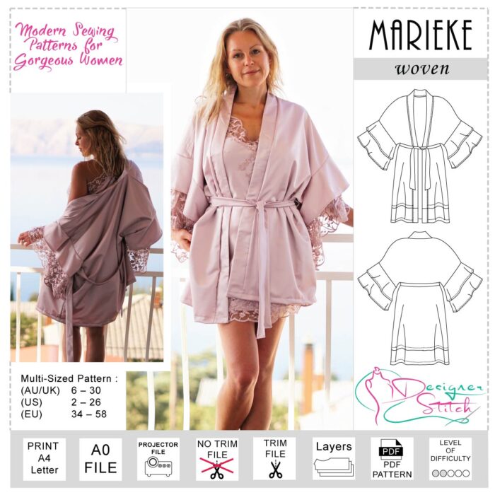 Marieke Robe Sewing Pattern (PDF) | plentyShop LTS