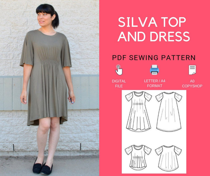 The Silva Top and Dress PDF sewing pattern | plentyShop LTS