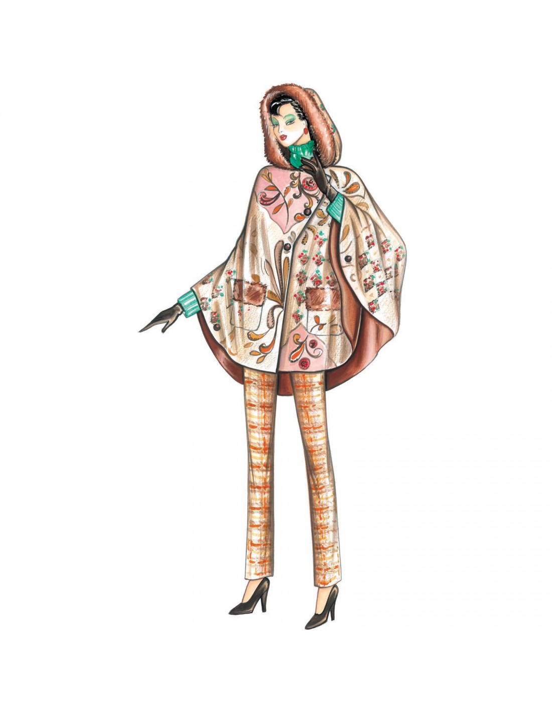 Mini-cloak with double crossover 3994 | plentyShop LTS