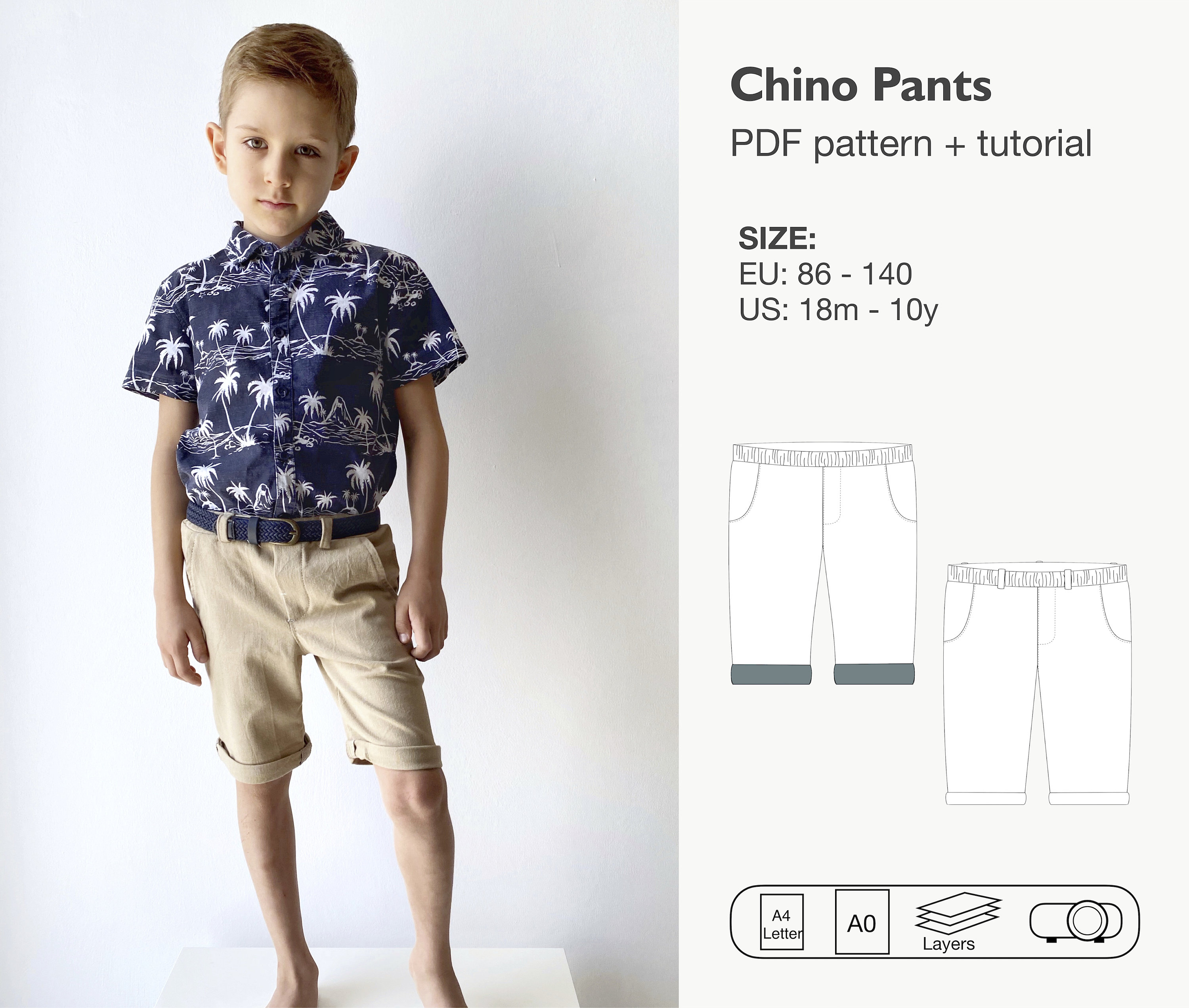 Chino pants sewing pattern | plentyShop LTS